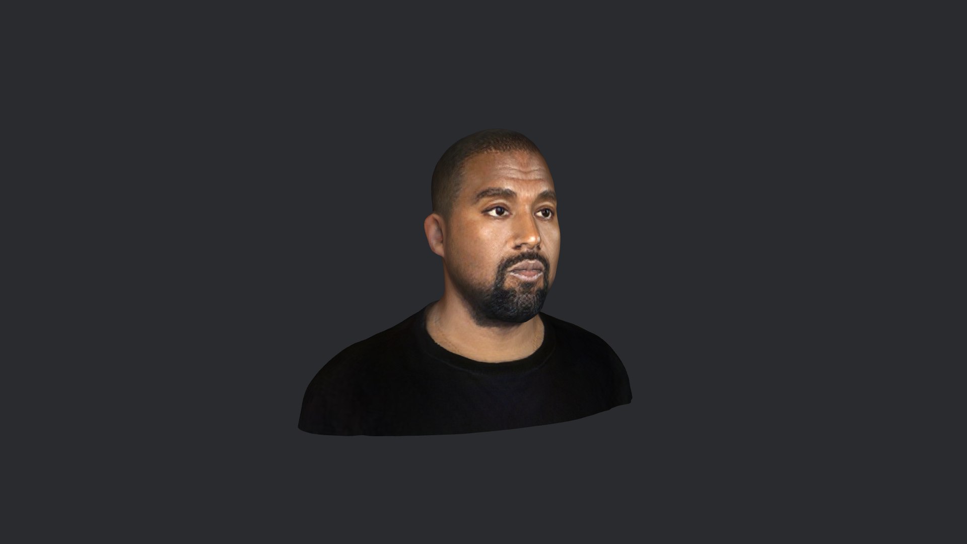 Kanye West 2- Realistic Bust Head Ready 3d Model 3D - TurboSquid 2235627