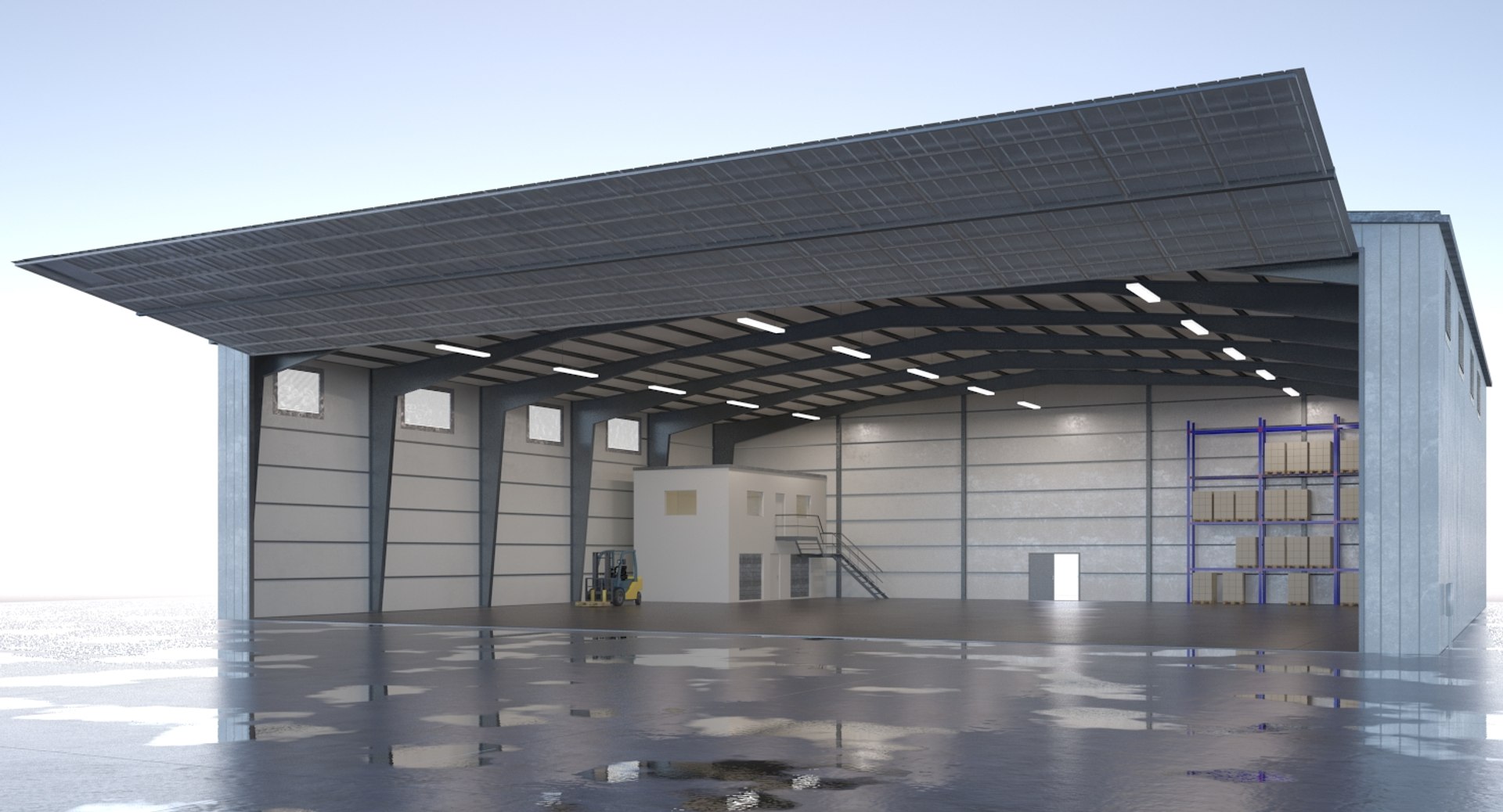 Aircraft hangar 3D model - TurboSquid 1153700