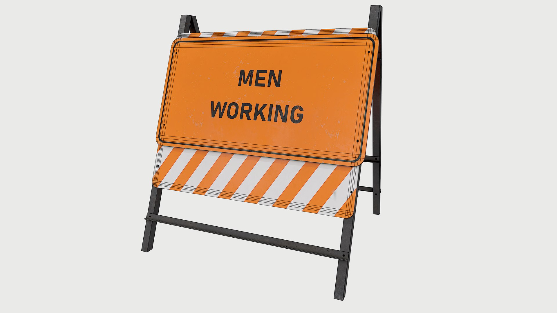 Road Sign 2 With Pbr 4K 8K 3D model - TurboSquid 1723643