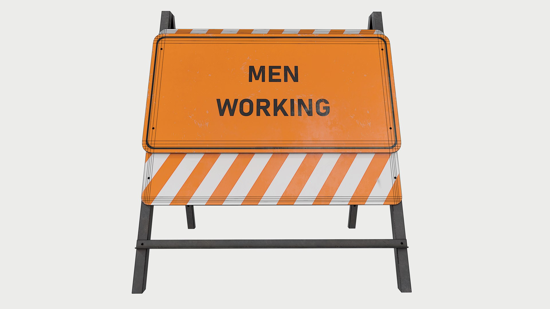 Road Sign 2 With Pbr 4K 8K 3D model - TurboSquid 1723643