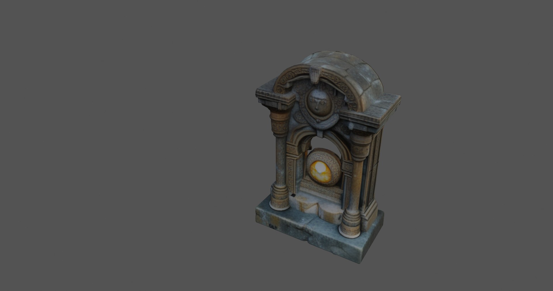 Ancient Temple Relic With Glowing Gemstone 3D Model - TurboSquid 2359535