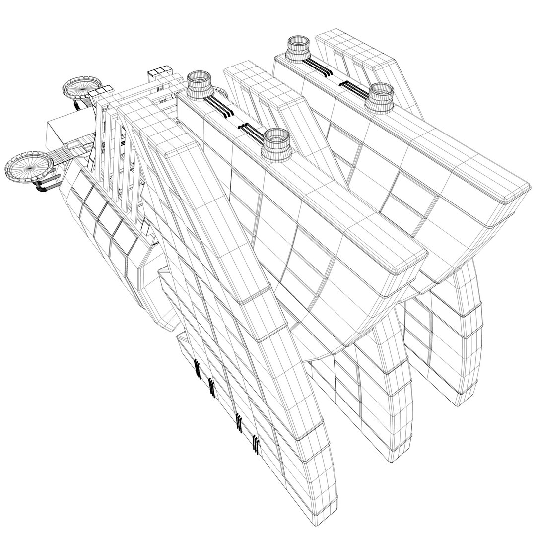 3d Futuristic Science Fiction Building Model