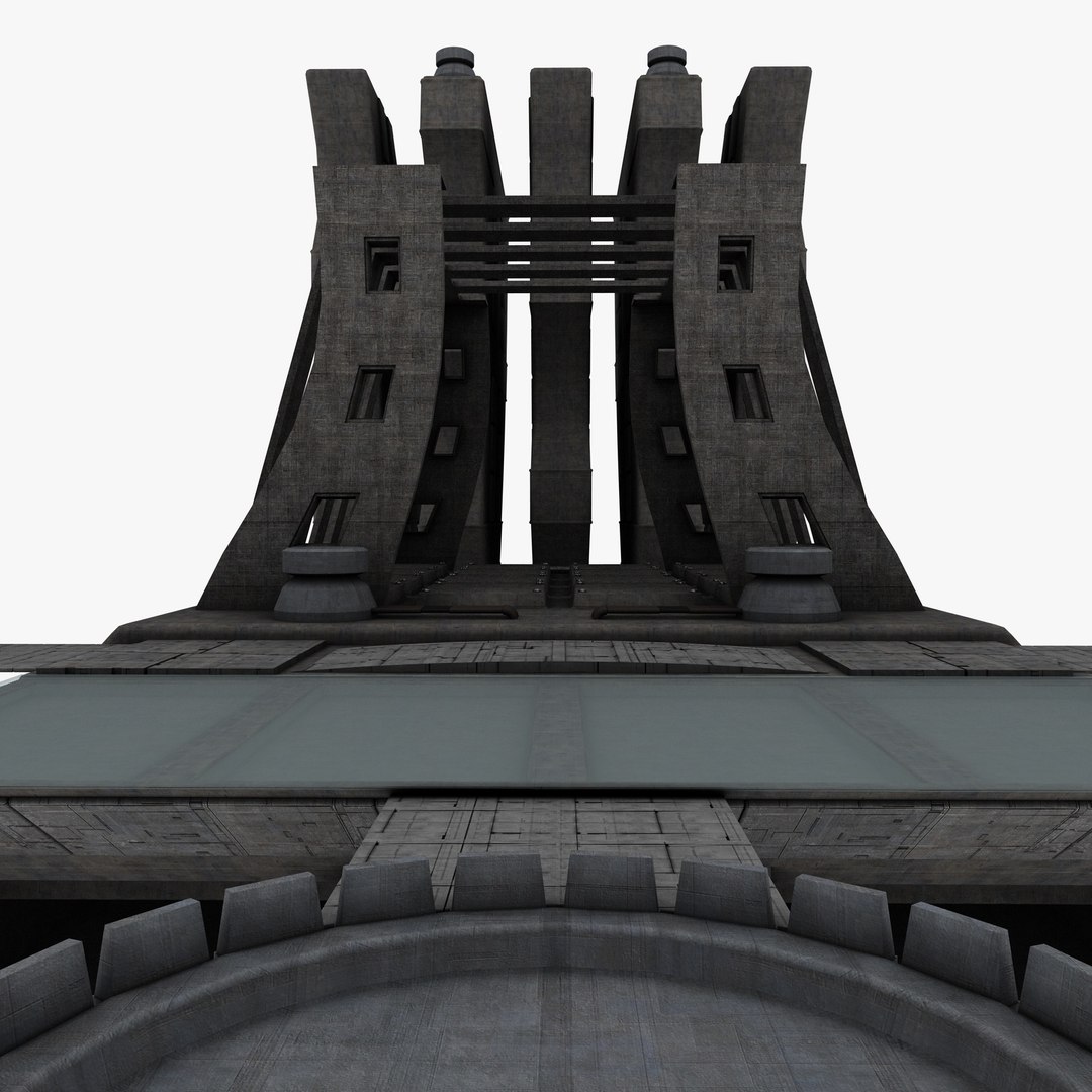 3d Futuristic Science Fiction Building Model