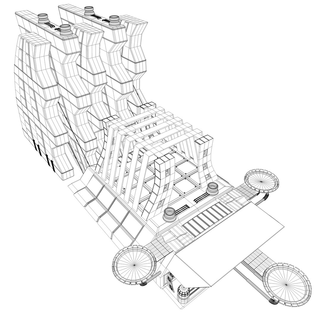 3d Futuristic Science Fiction Building Model