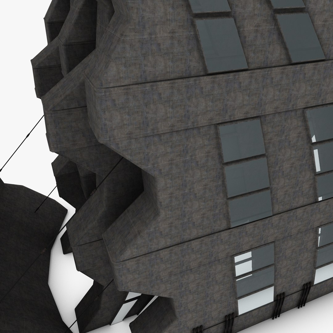 3d Futuristic Science Fiction Building Model