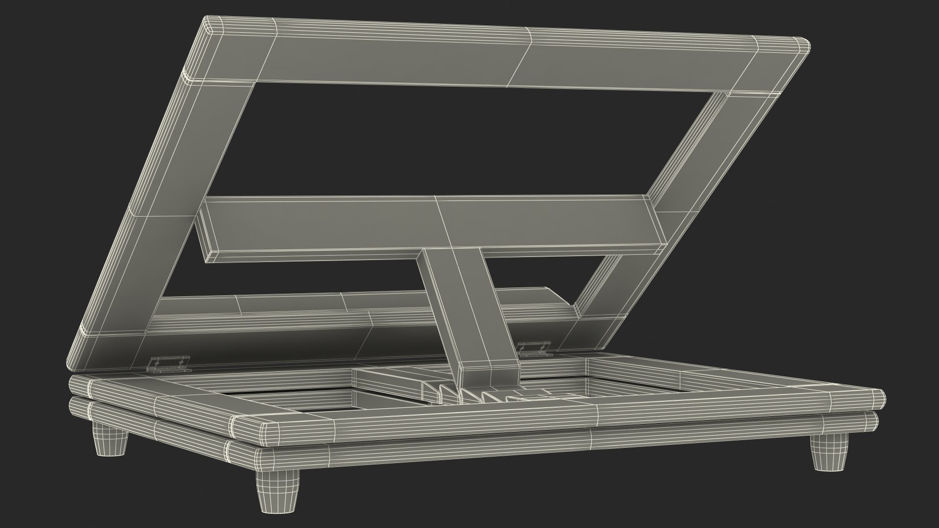 3D Folding Wooden Book Stand - TurboSquid 1656959