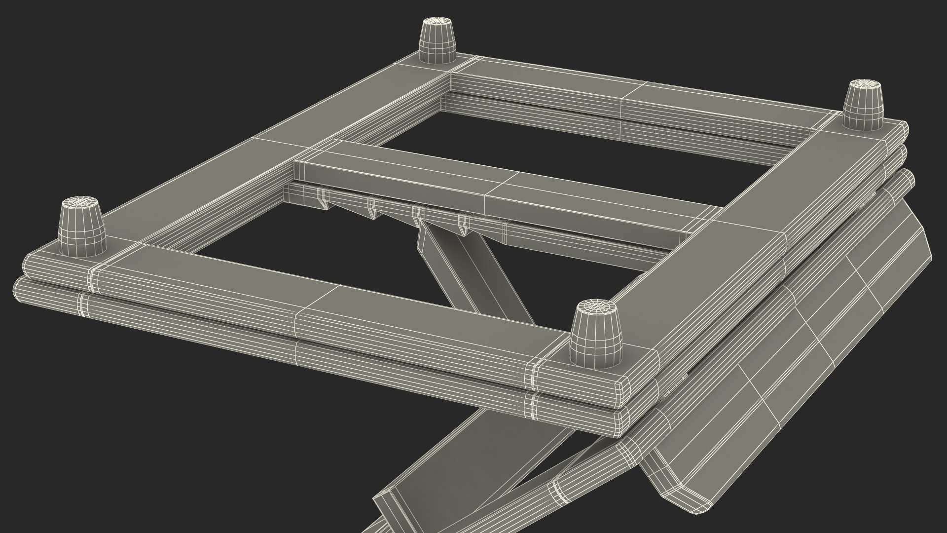 3D Folding Wooden Book Stand - TurboSquid 1656959