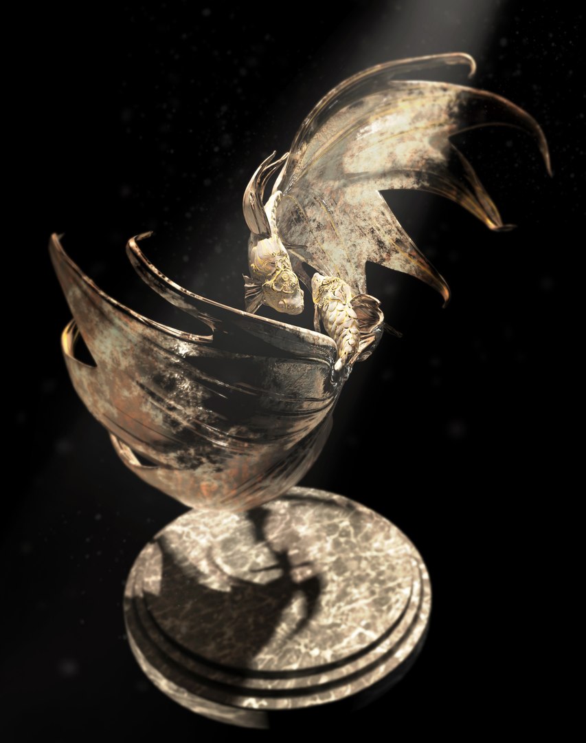 3D Sculpture Fish Model - TurboSquid 1756088