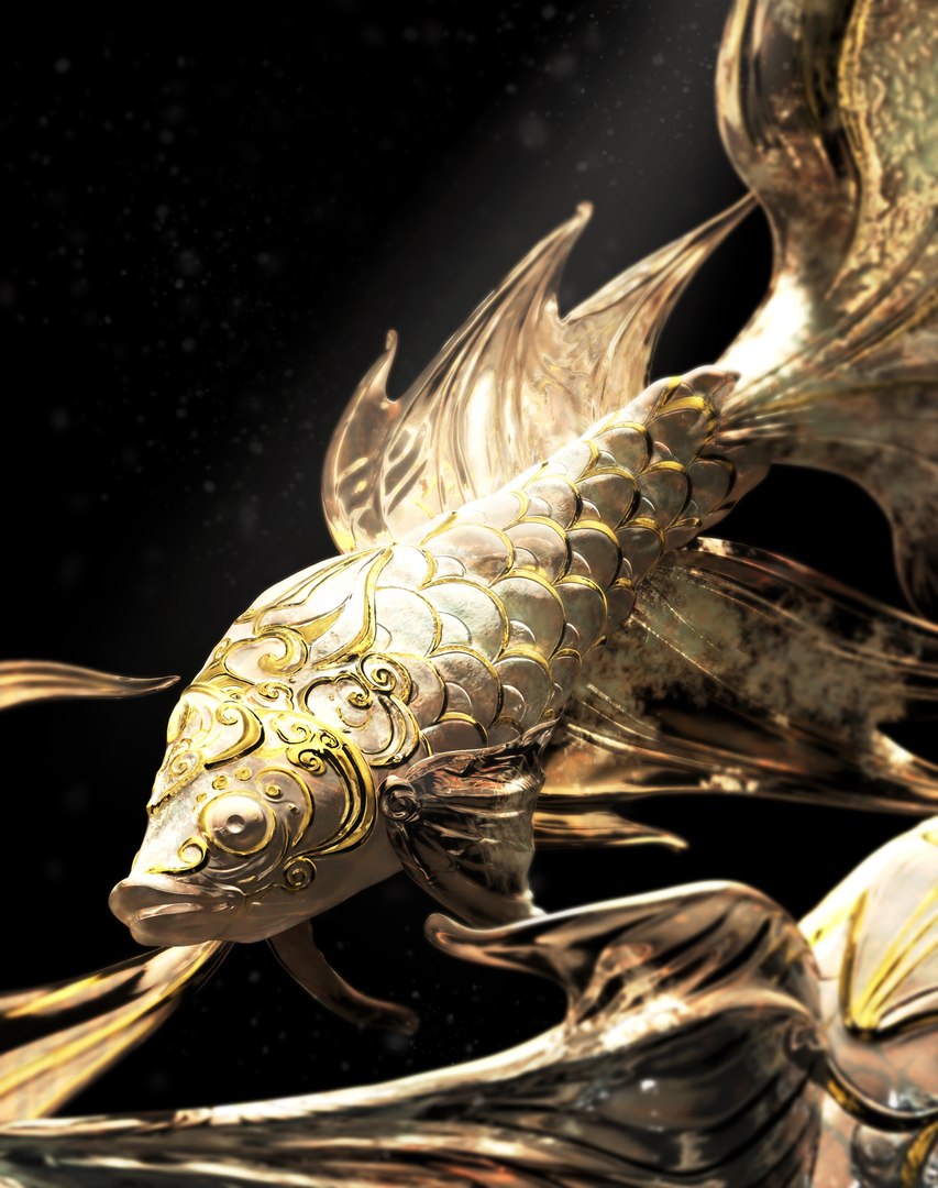 3D Sculpture Fish Model - TurboSquid 1756088