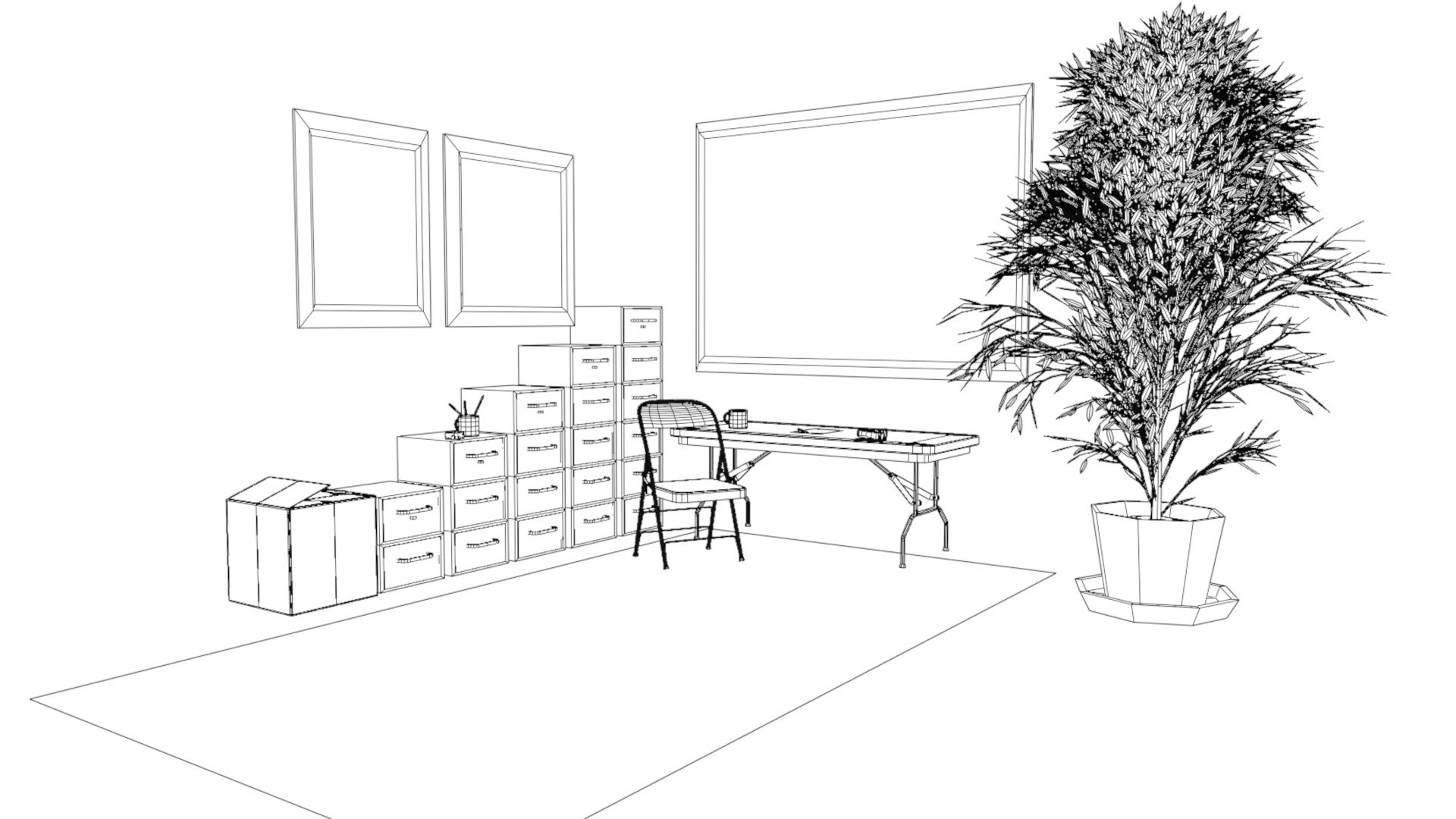 Basic Office Collection 3D Model - TurboSquid 1804234