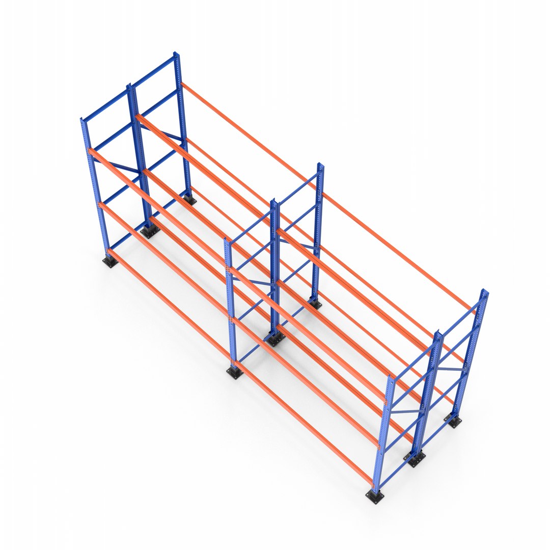 Metal Shelf Pallet Rack 3D Model - TurboSquid 2160165