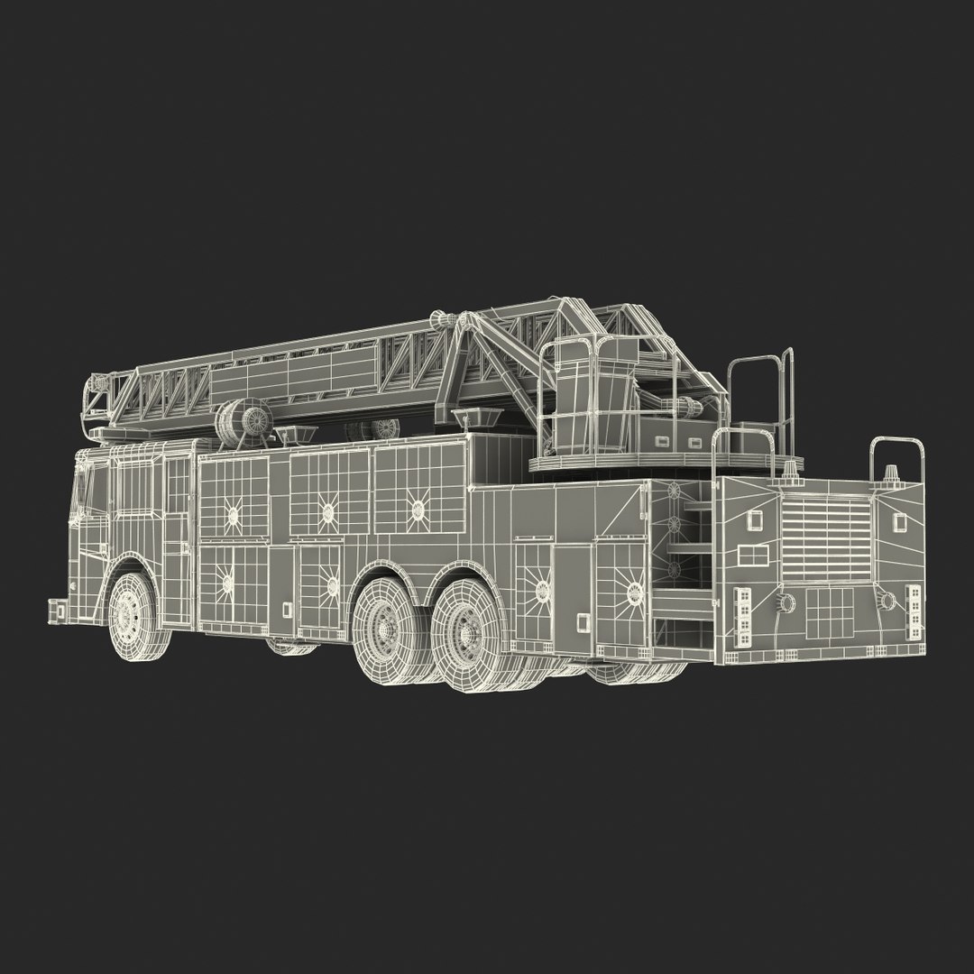 3d model ladder truck