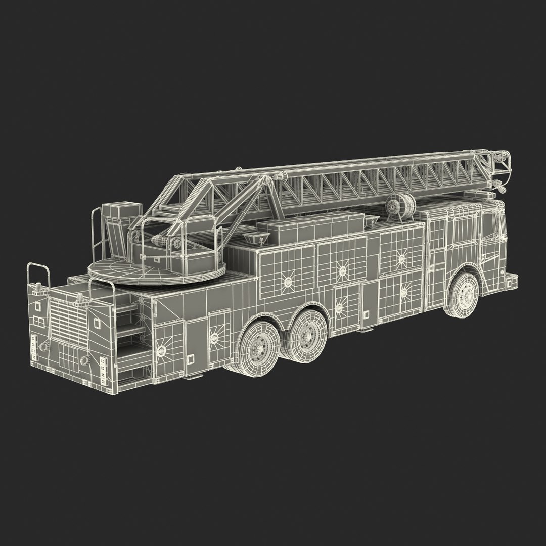 3d model ladder truck