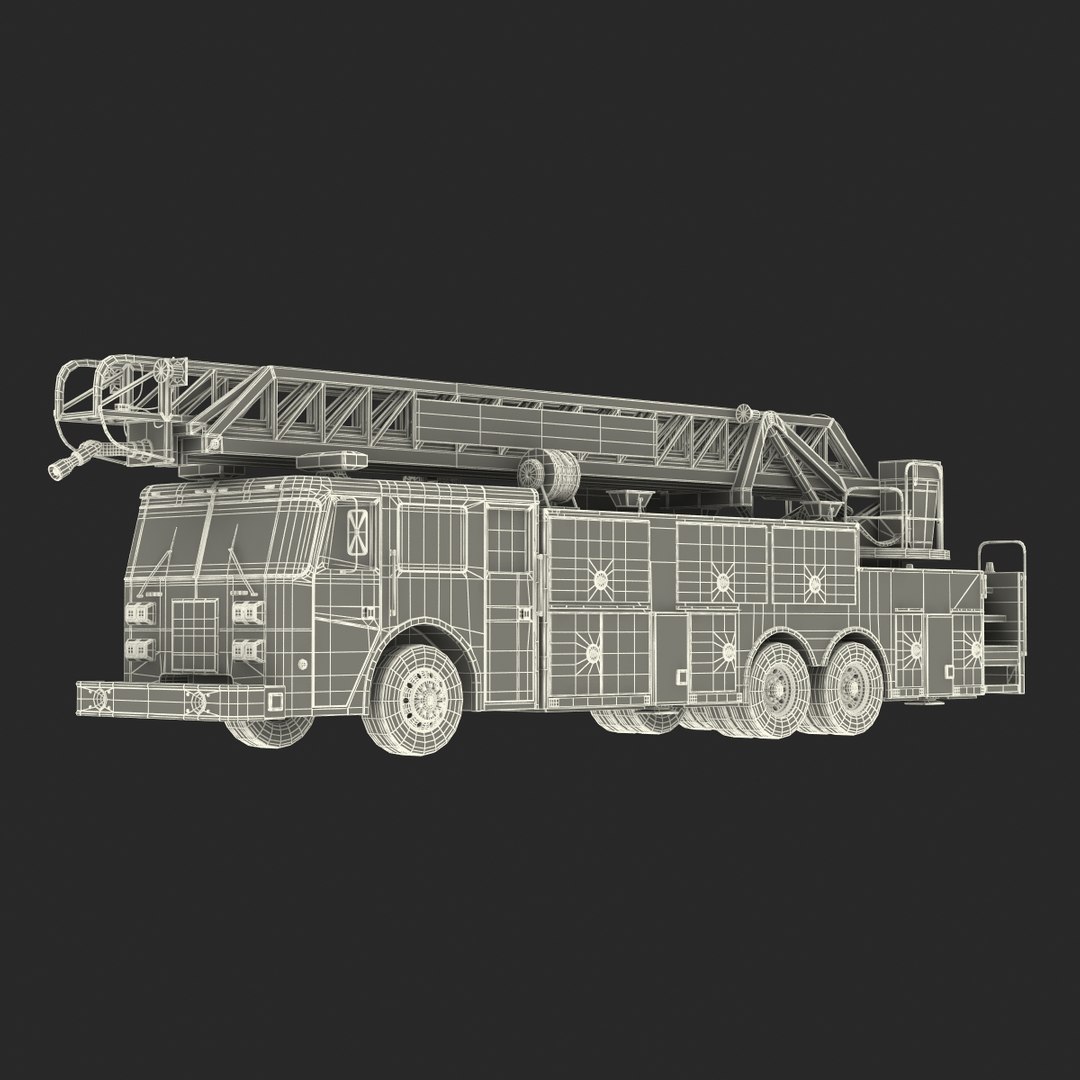 3d model ladder truck