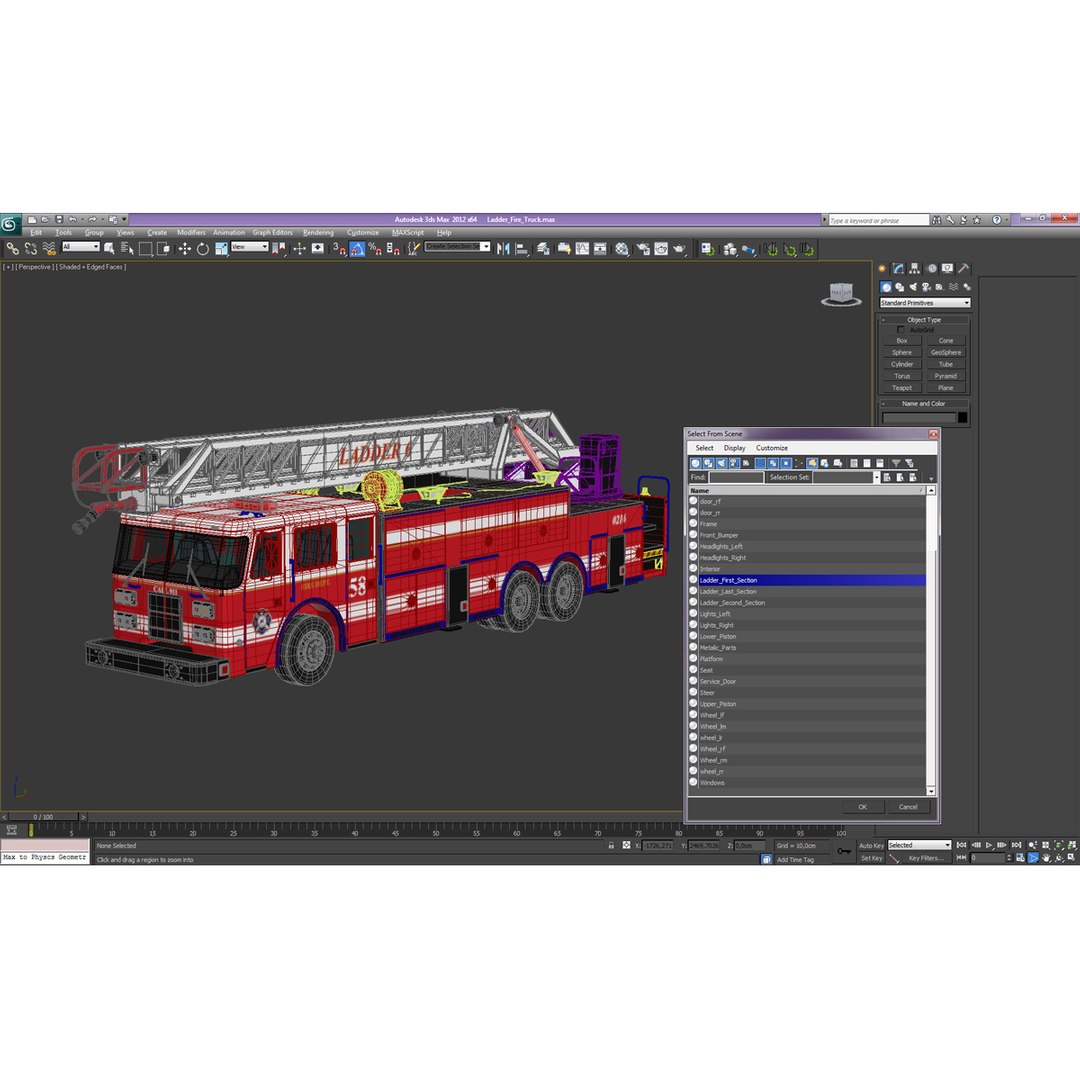 3d model ladder truck