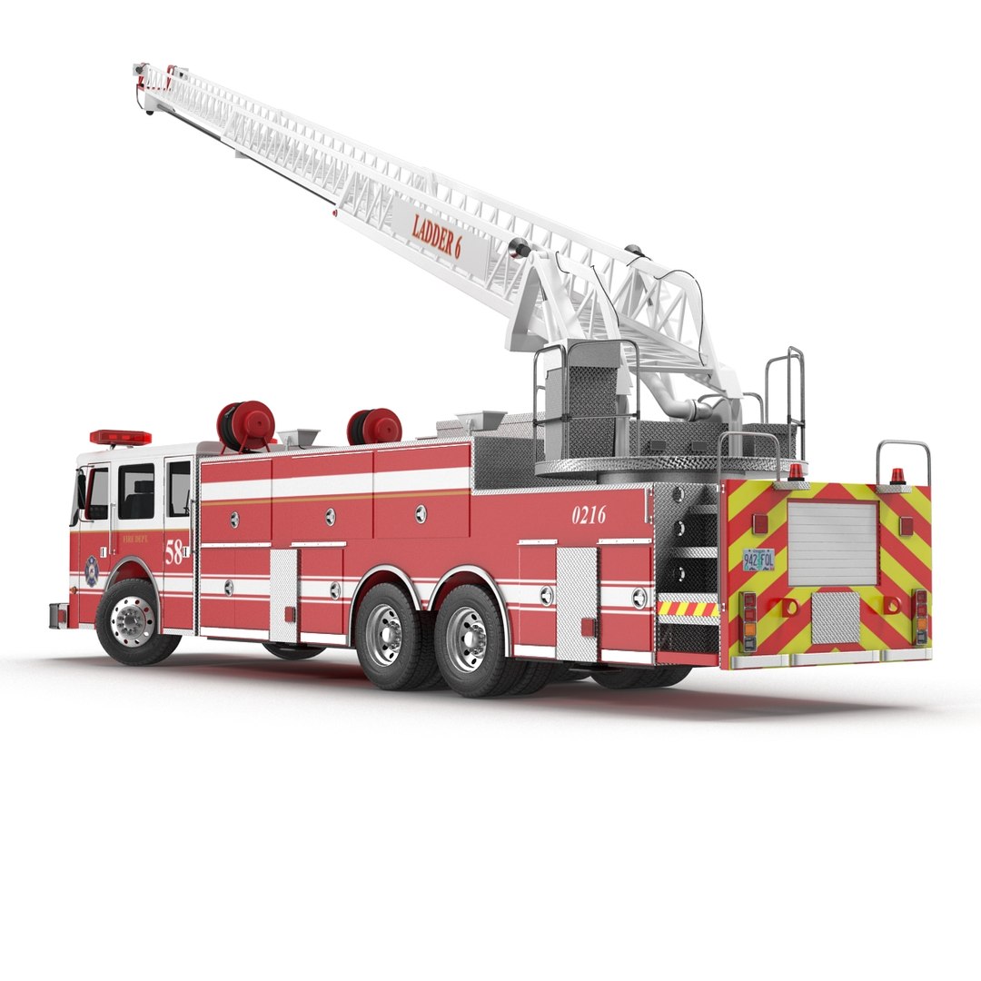 3d model ladder truck