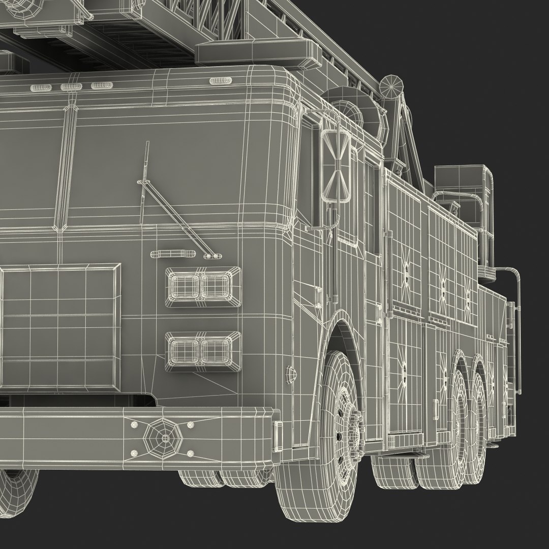 3d model ladder truck