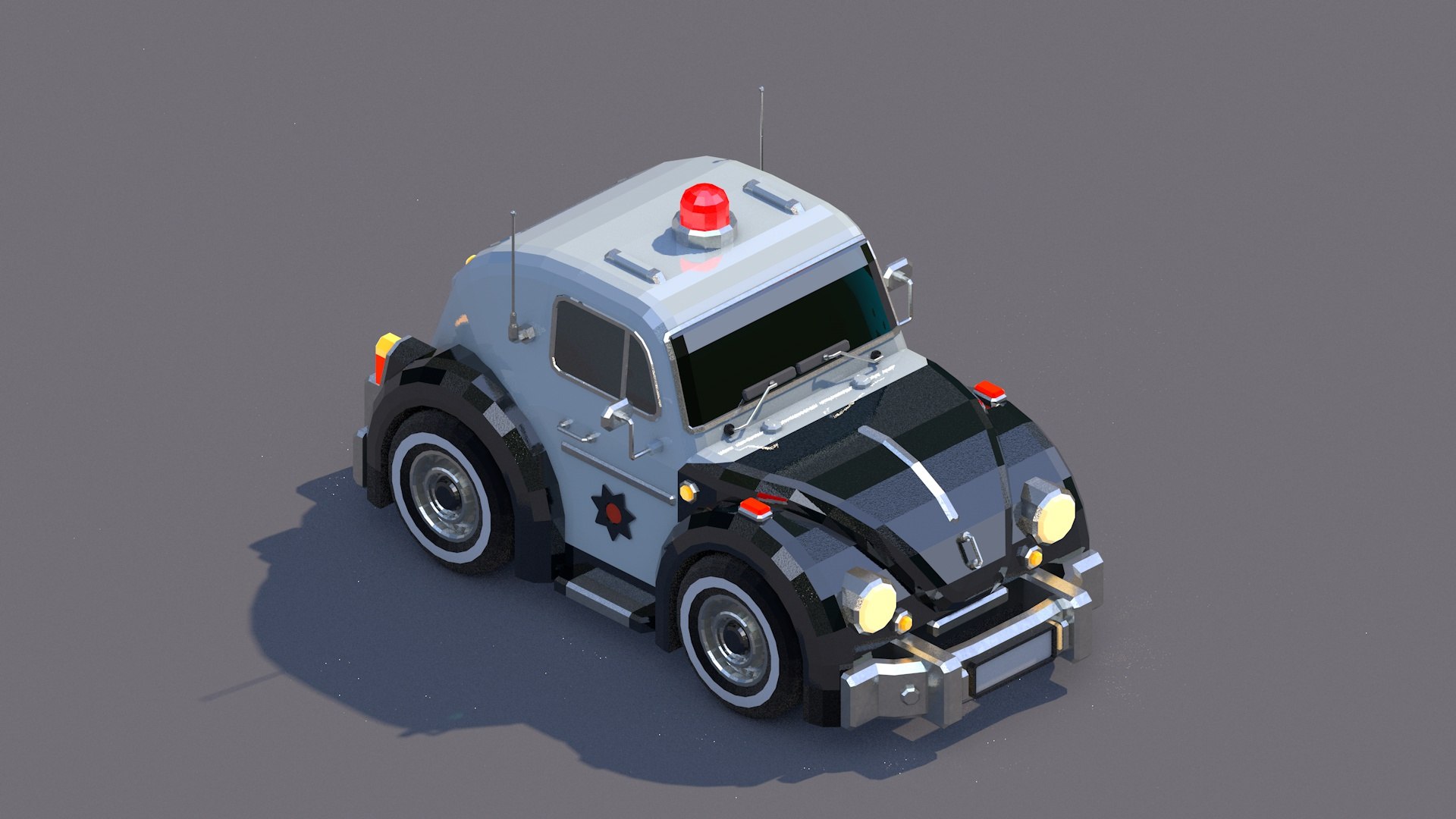Cartoon Police Beetle 3D Model - TurboSquid 1994010
