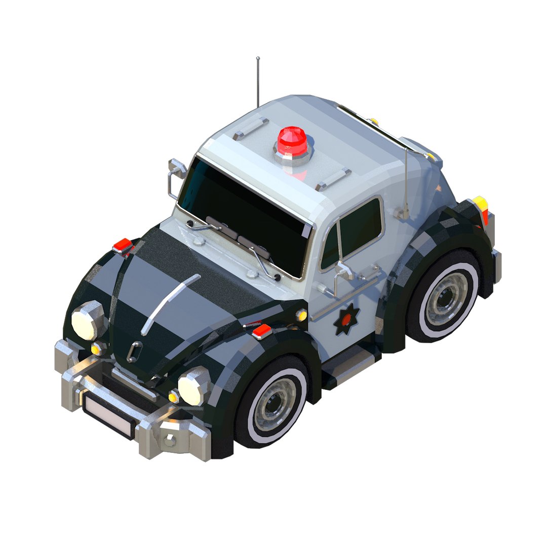Cartoon Police Beetle 3D Model - TurboSquid 1994010