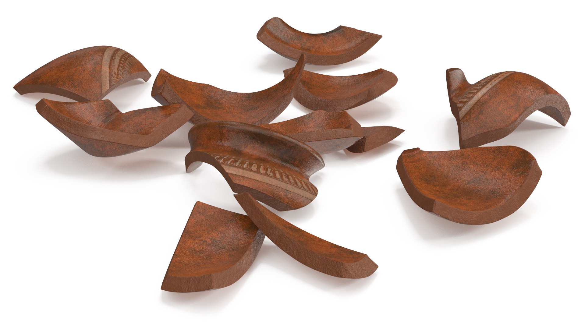 3D Clay Pot Fragments - TurboSquid 1992589