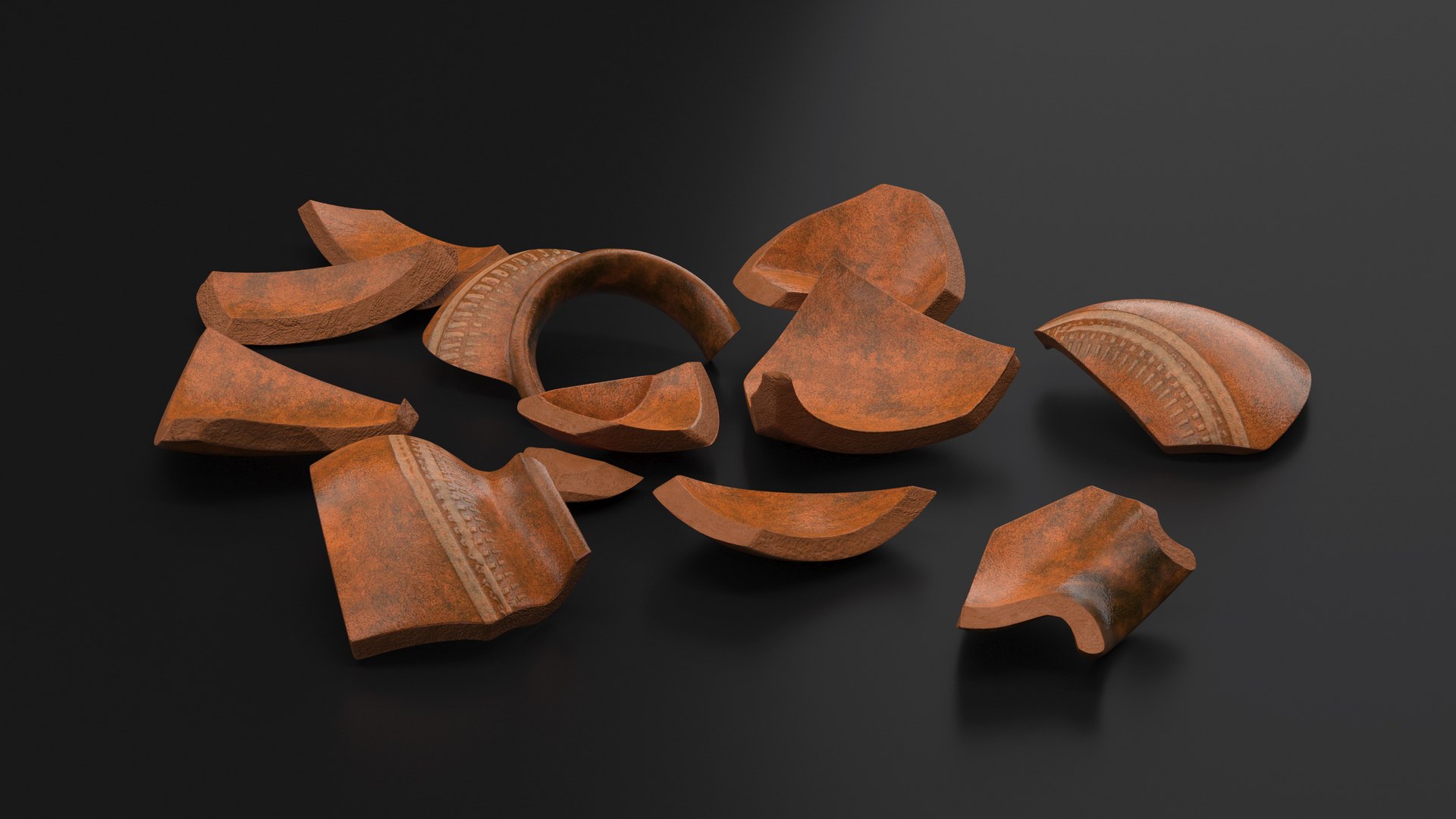 3D Clay Pot Fragments - TurboSquid 1992589