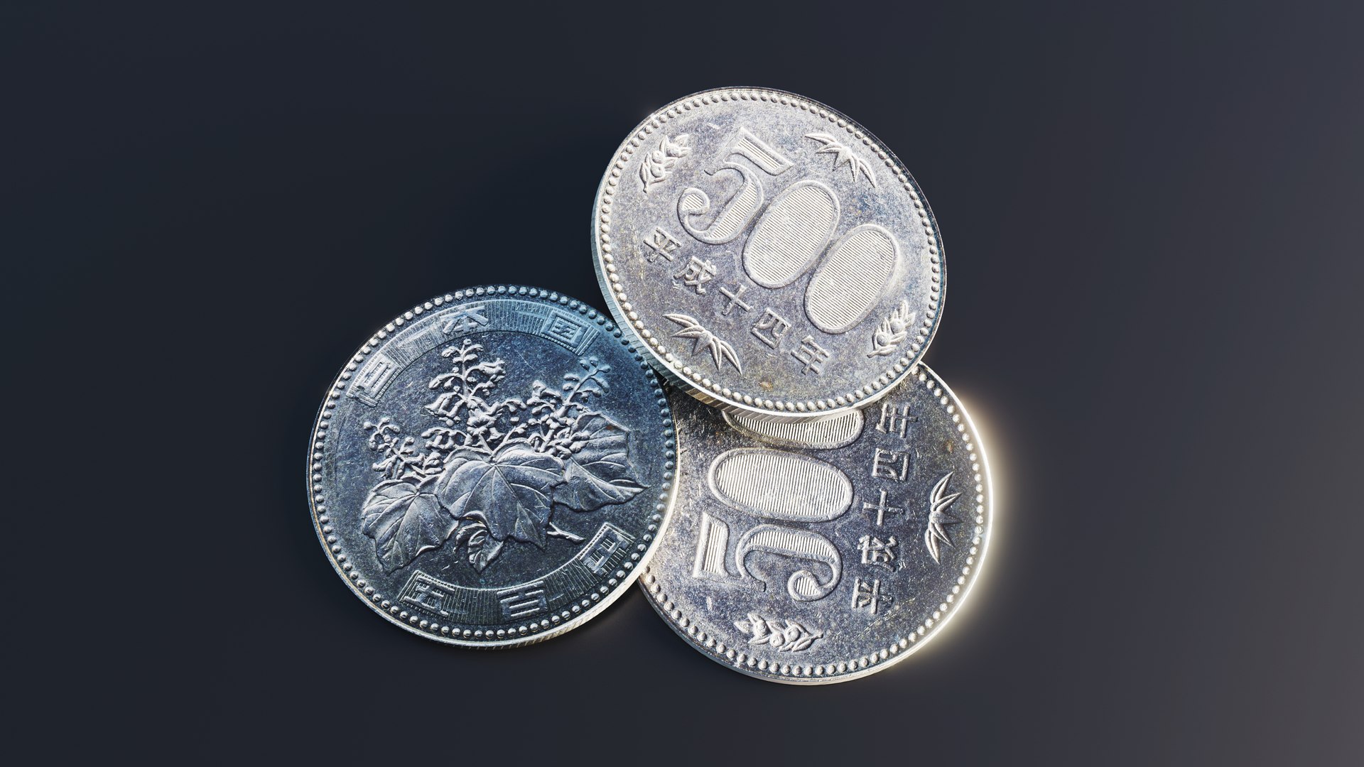 Japanese Yen Coin 3D Model - TurboSquid 2293721