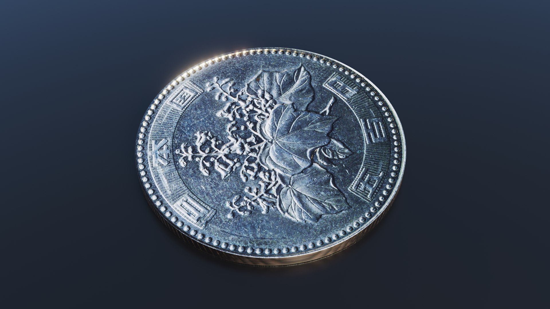 Japanese Yen Coin 3D Model - TurboSquid 2293721