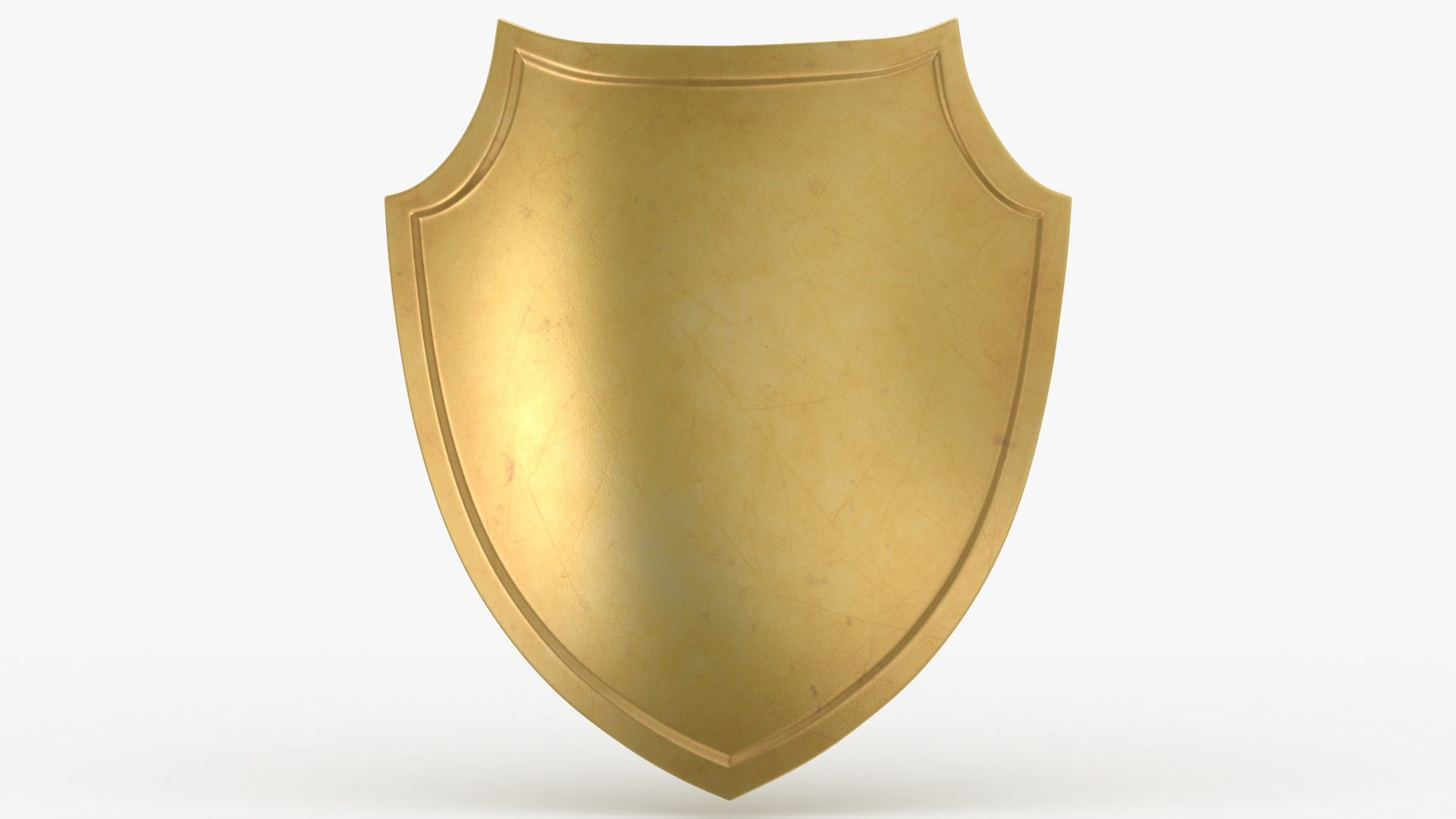 3D gold shield - TurboSquid 1575853