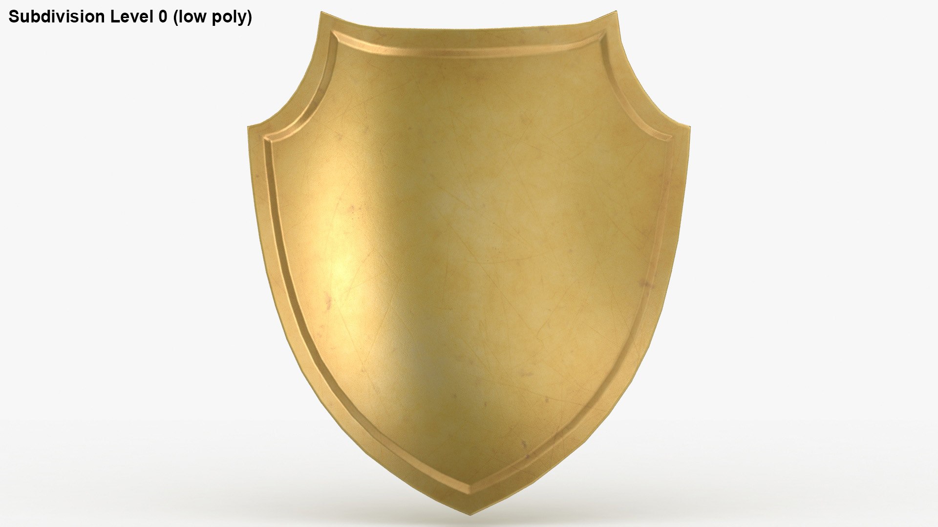 3D gold shield - TurboSquid 1575853