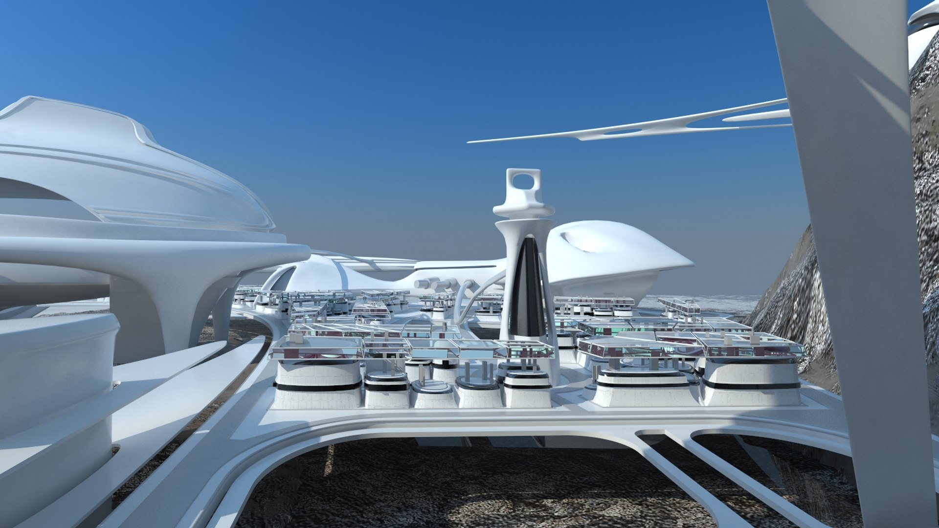 3d Model Futuristic Space