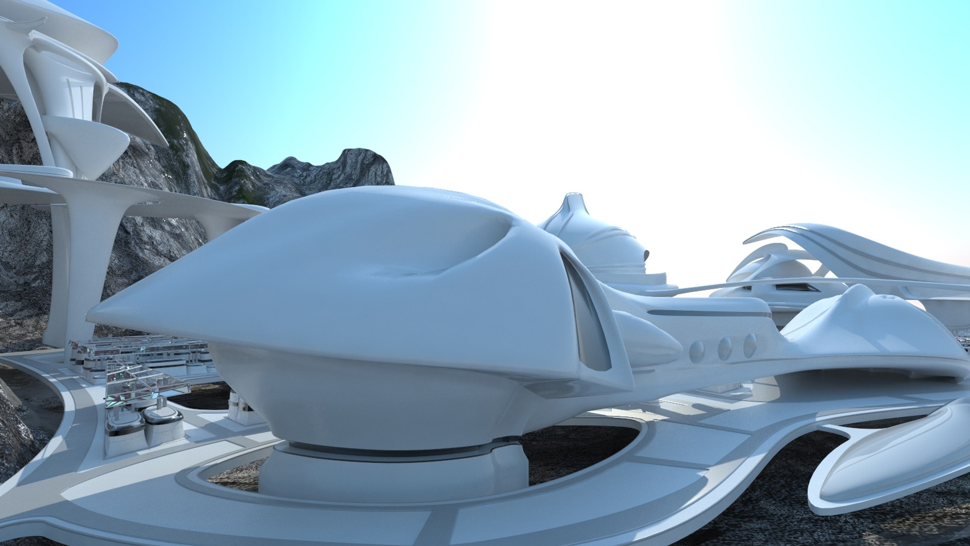 3d Model Futuristic Space