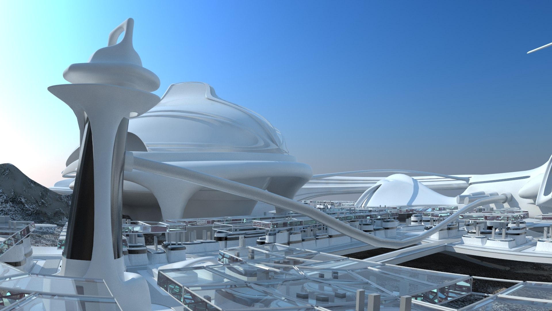 3d Model Futuristic Space