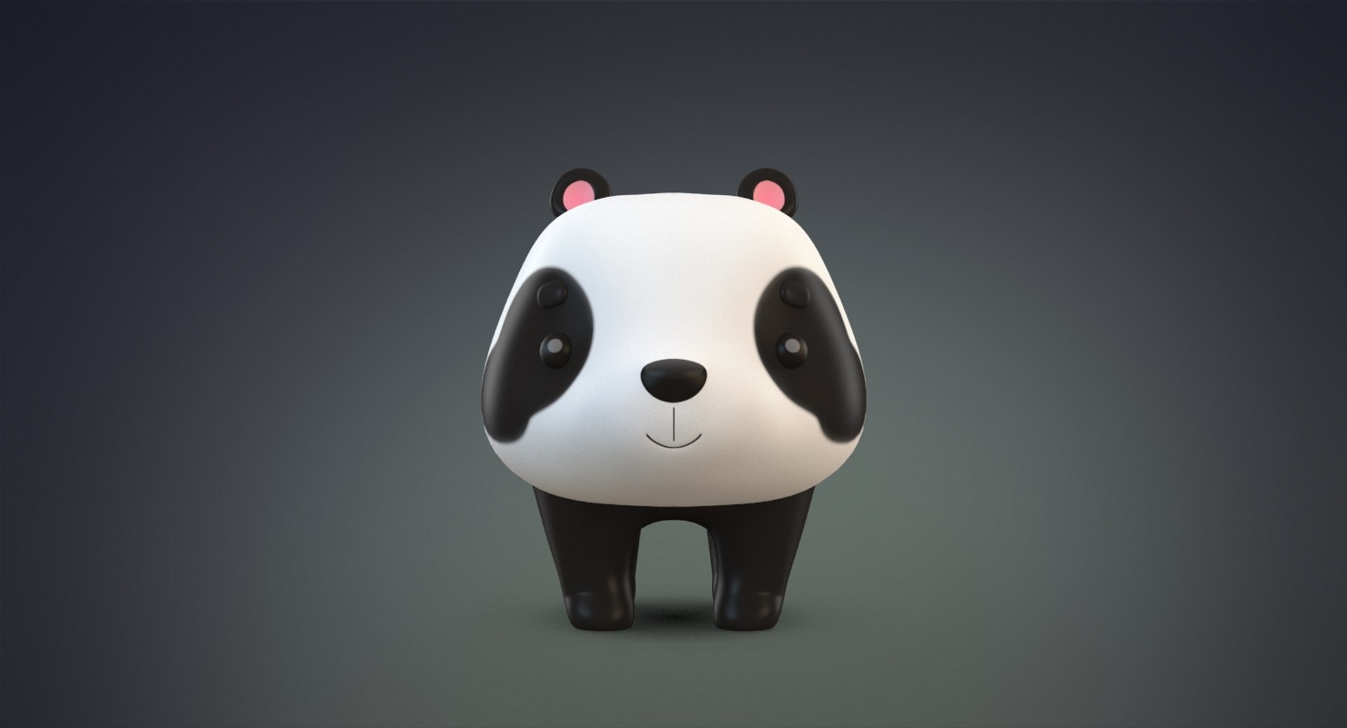 Cute Cartoon Panda Bear Model - TurboSquid 1351074