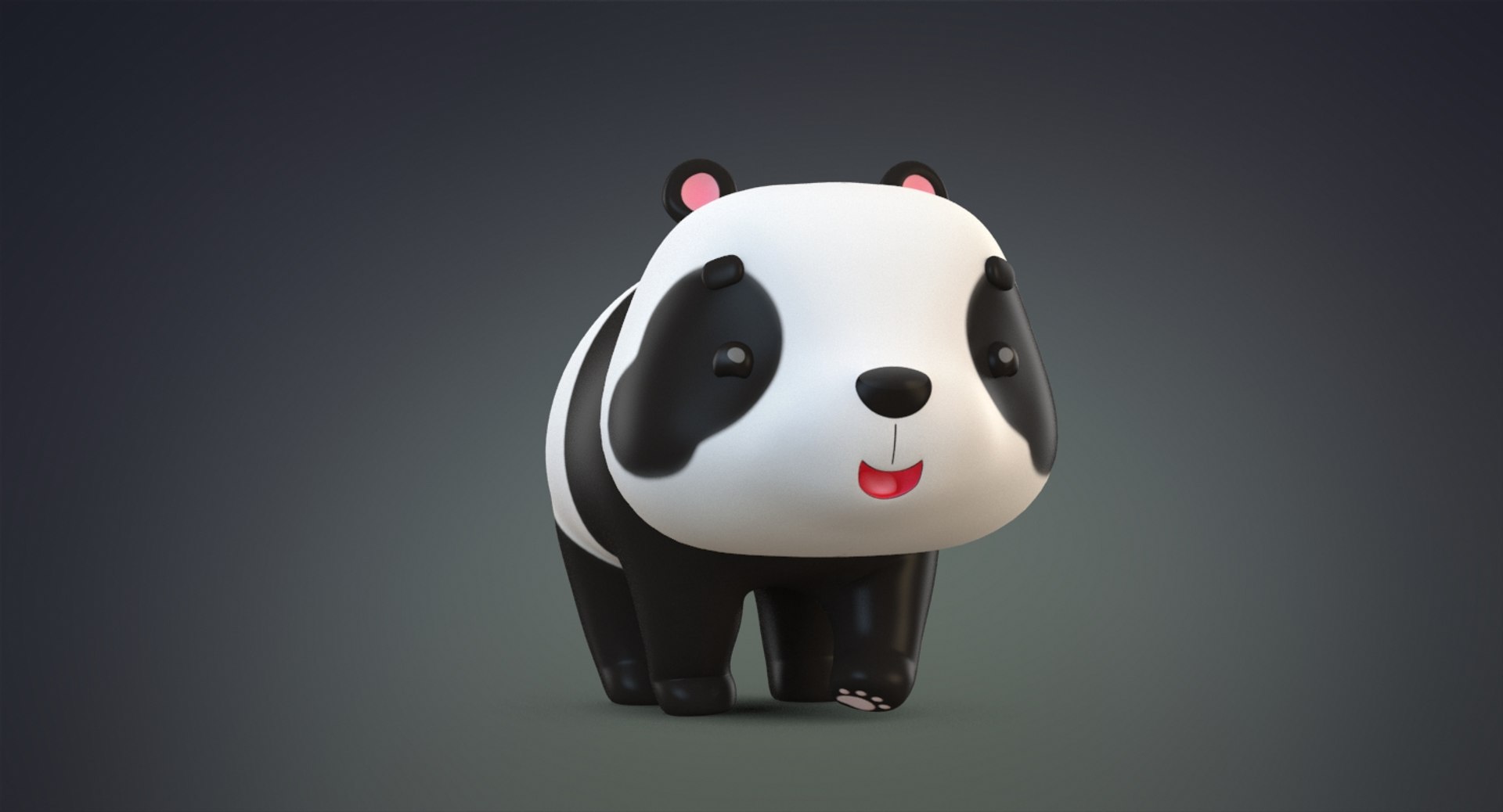 Cute Cartoon Panda Bear Model - TurboSquid 1351074