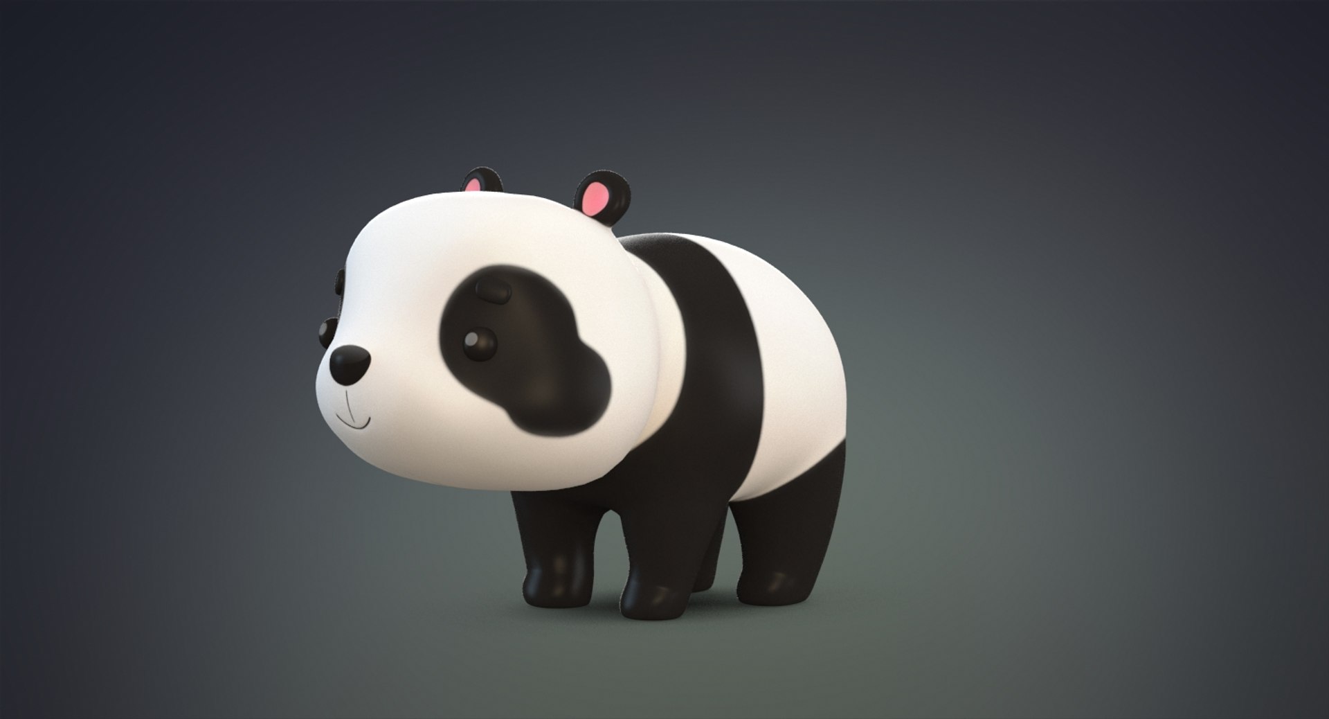 Cute Cartoon Panda Bear Model - TurboSquid 1351074