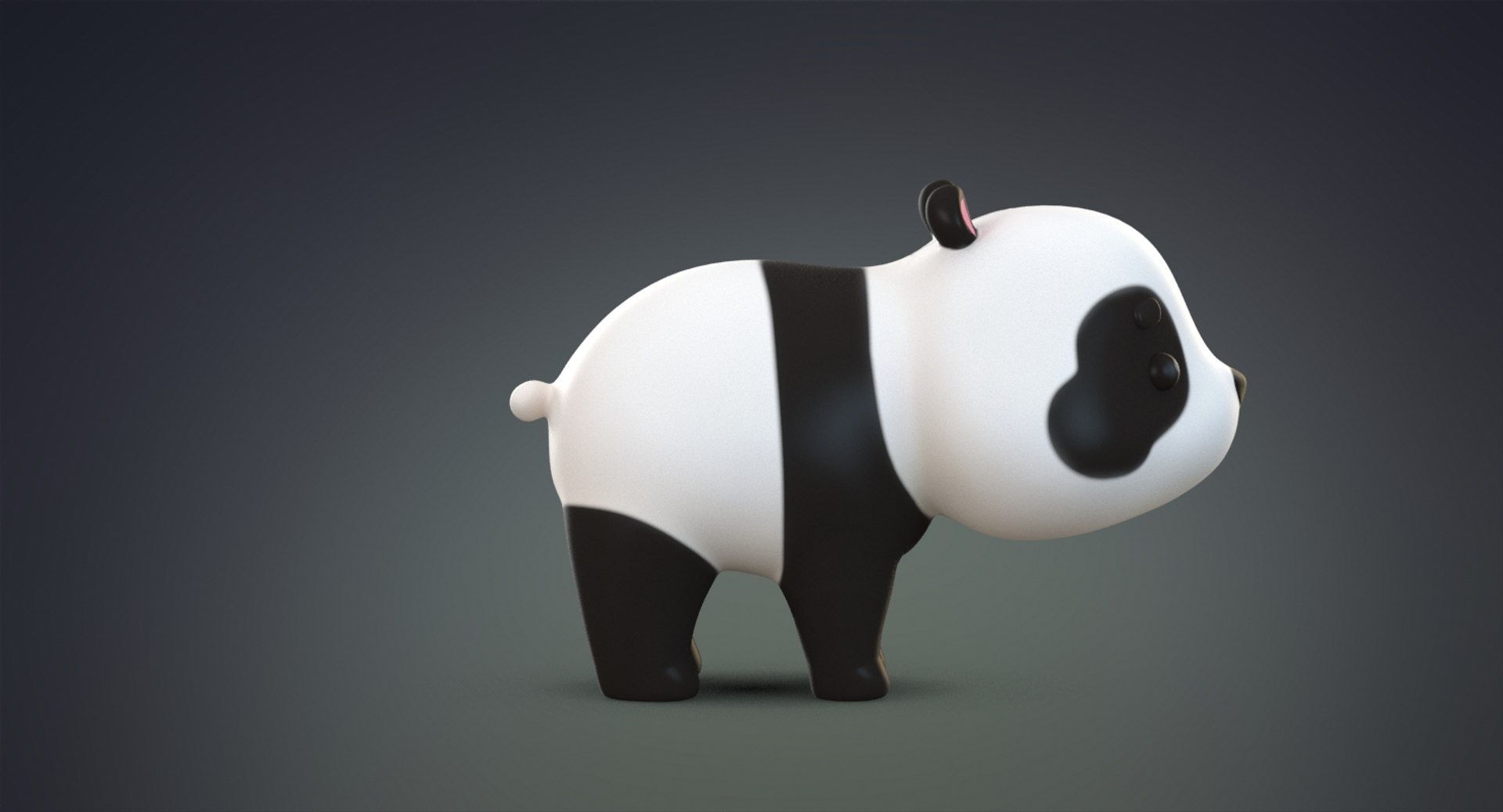 Cute cartoon panda bear model - TurboSquid 1351074