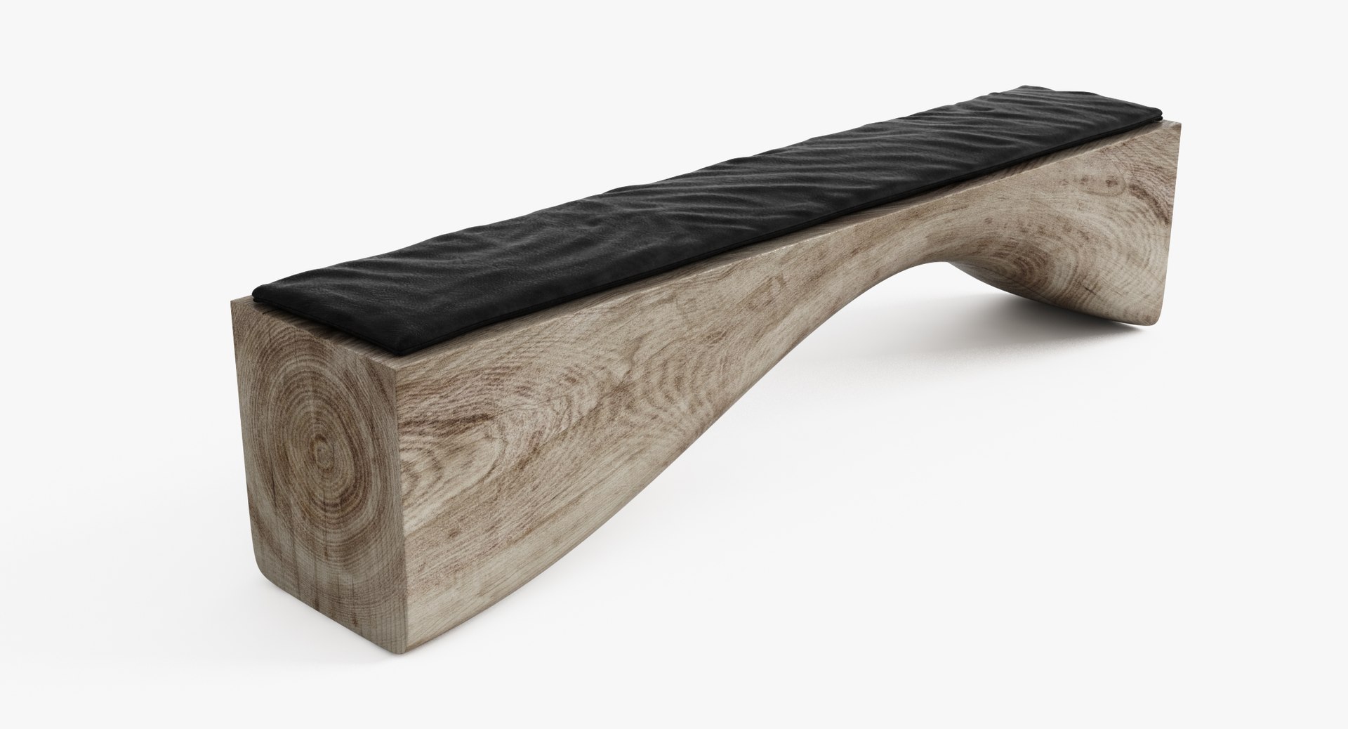 Curve Bench Riva 1920 3d Model