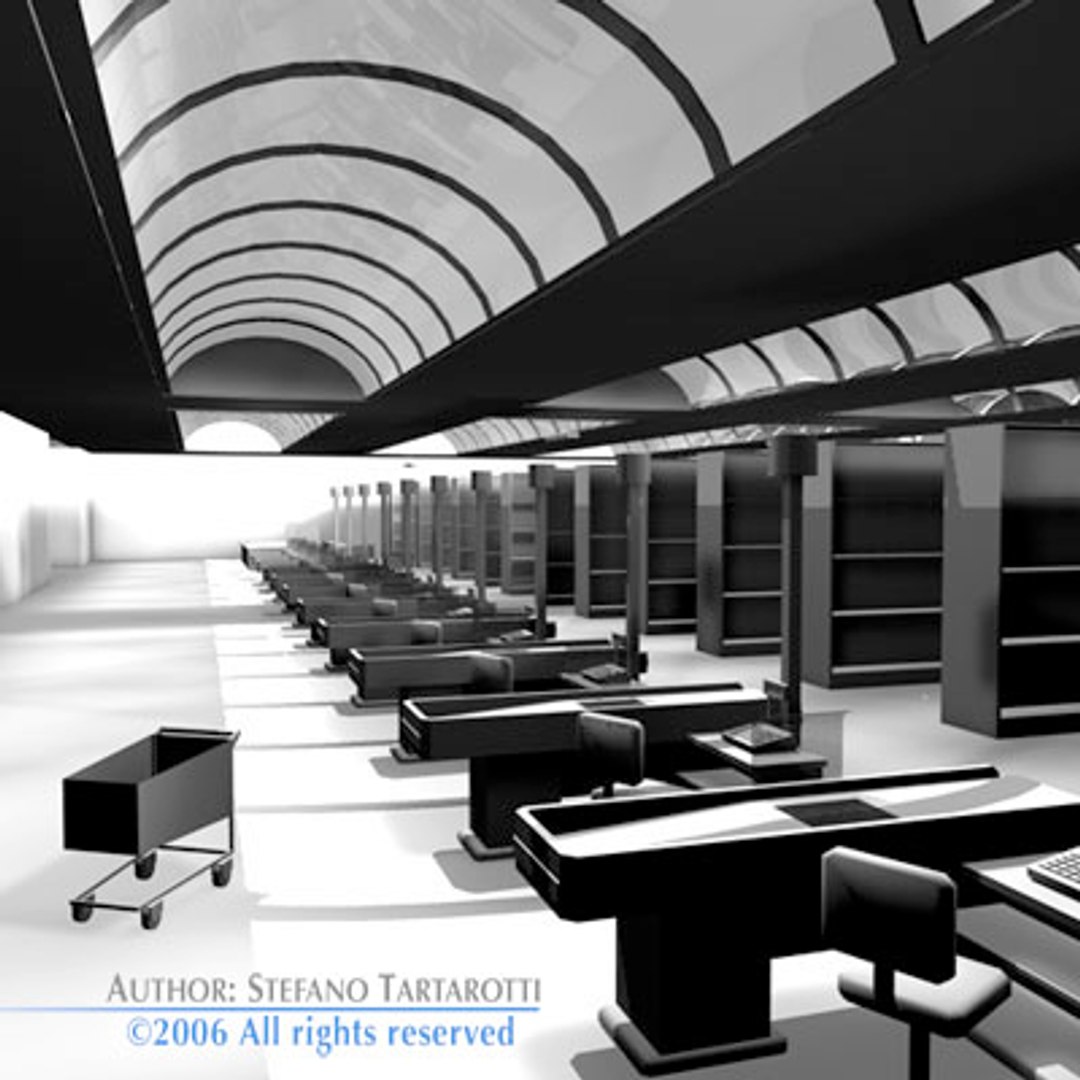 Supermarket Shop Store 3d Model