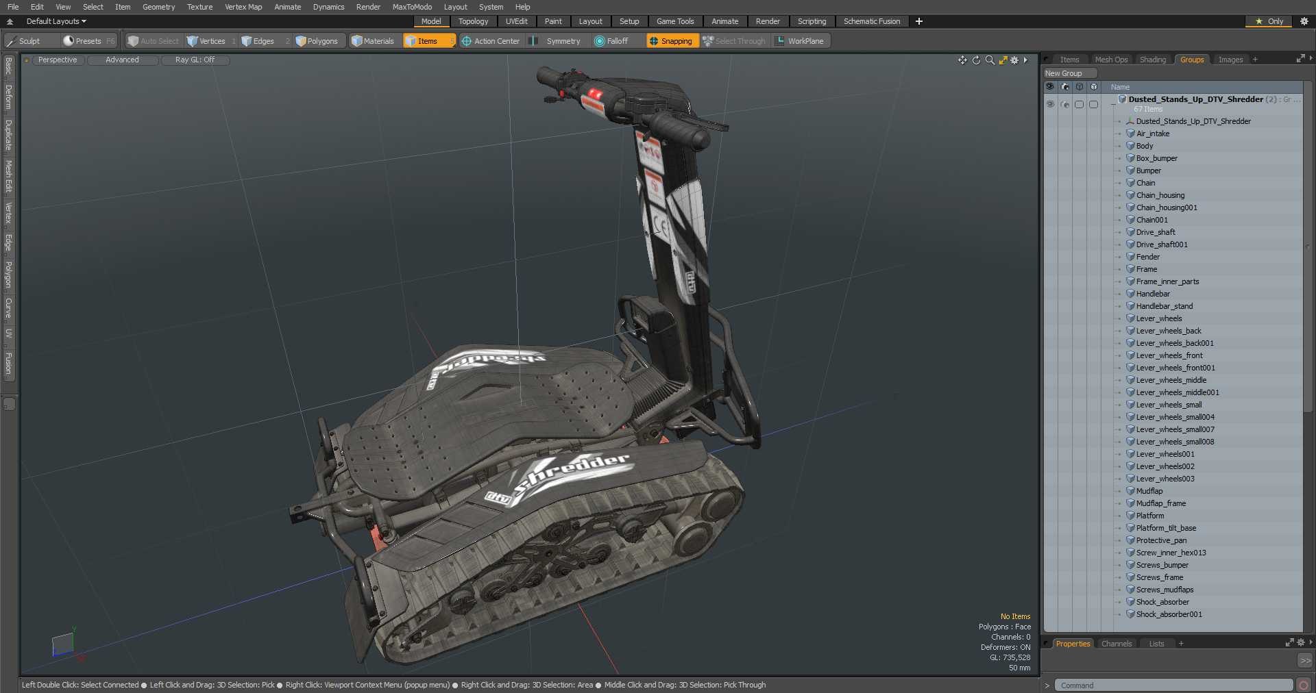 3D Dusted Stands Up DTV Shredder Model - TurboSquid 2174850