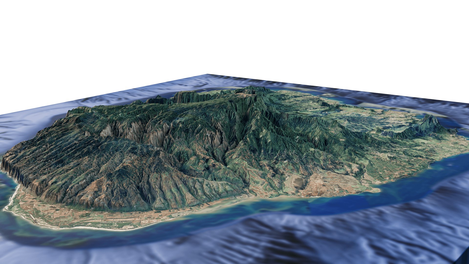 3D Kauai Island Terrain 3d Model - TurboSquid 2072855