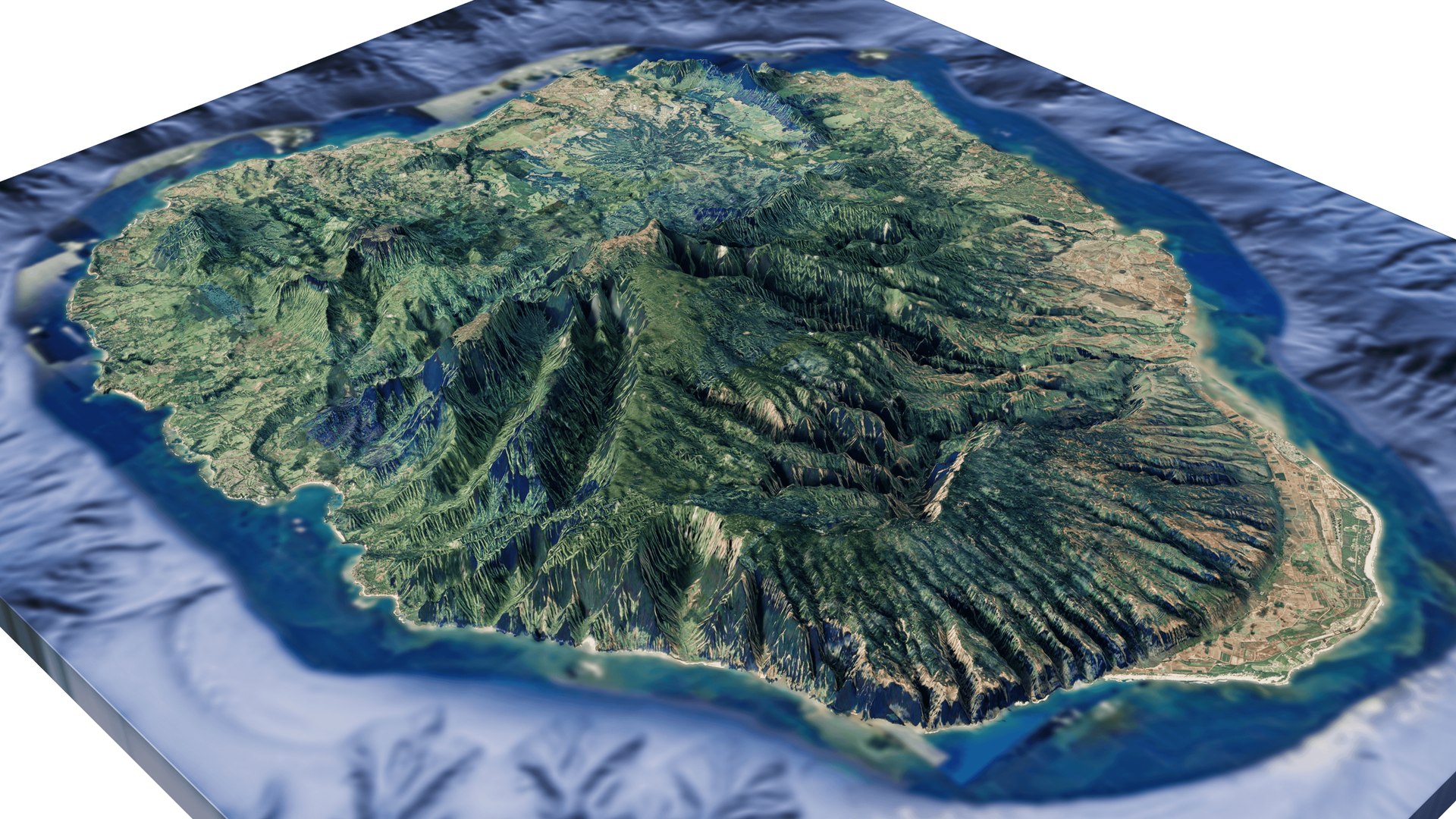 3D Kauai Island Terrain 3d Model - TurboSquid 2072855