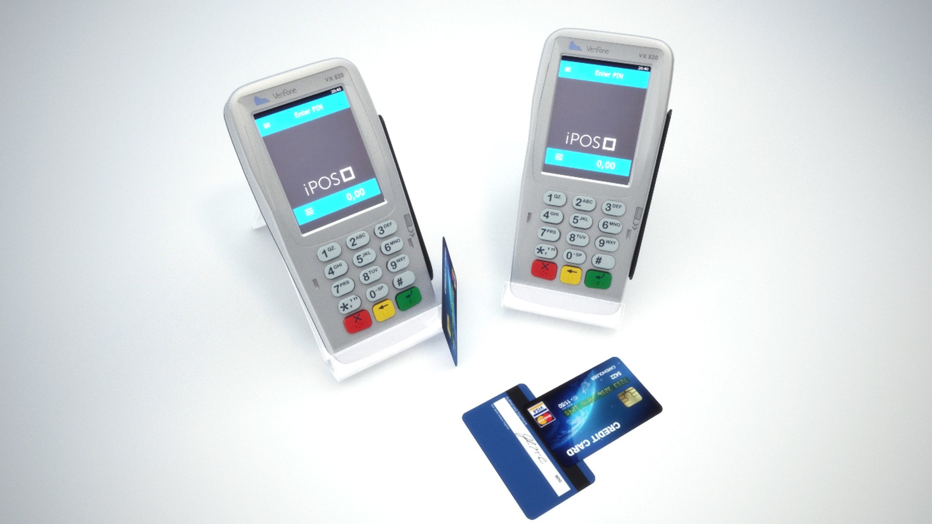 Credit Card Terminal 3d Obj
