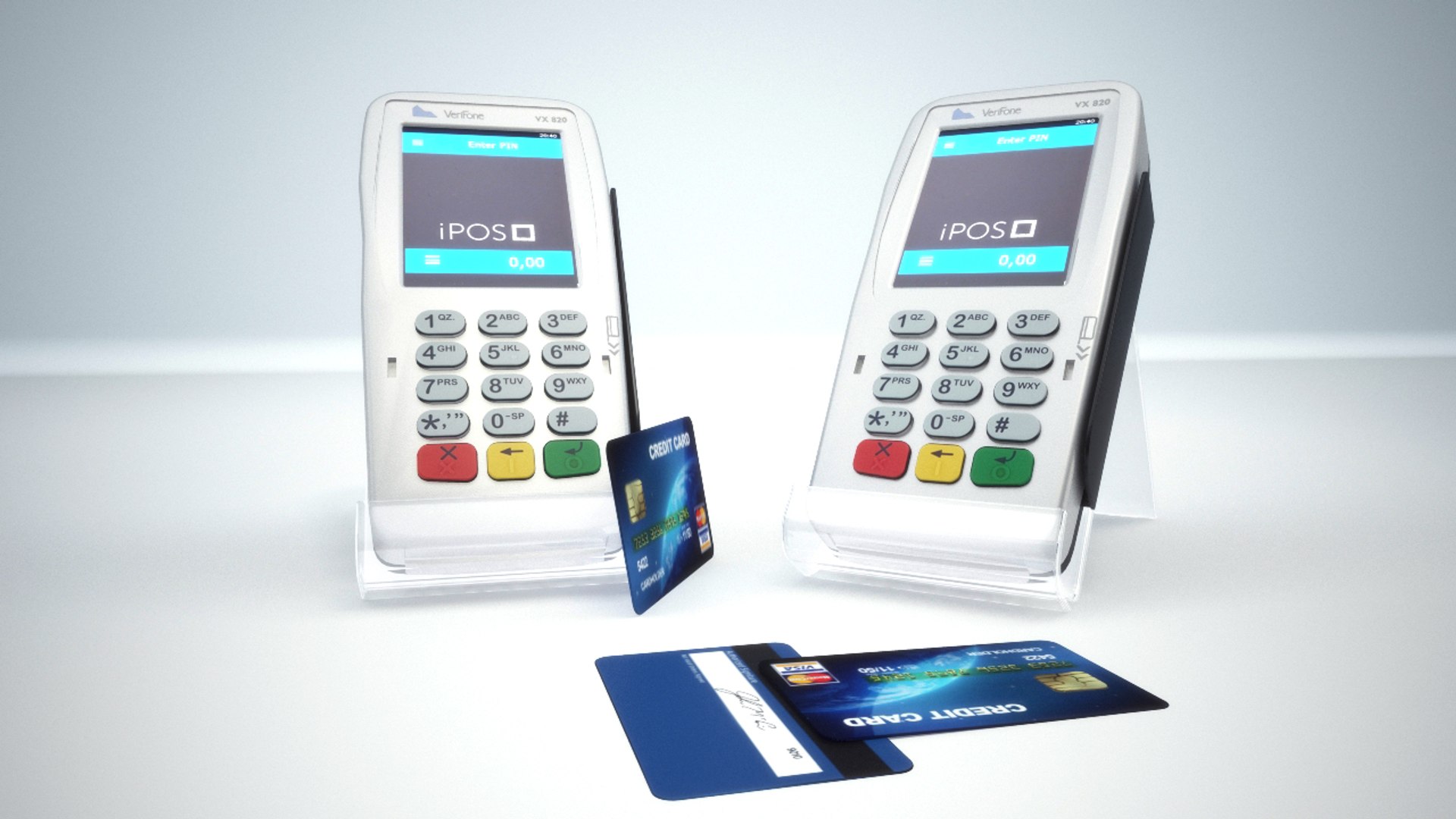 Credit Card Terminal 3d Obj