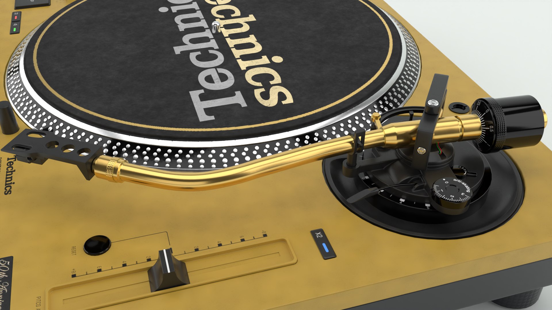 3D Technics SL-1200M7L Turntable Yellow Model - TurboSquid 2098814