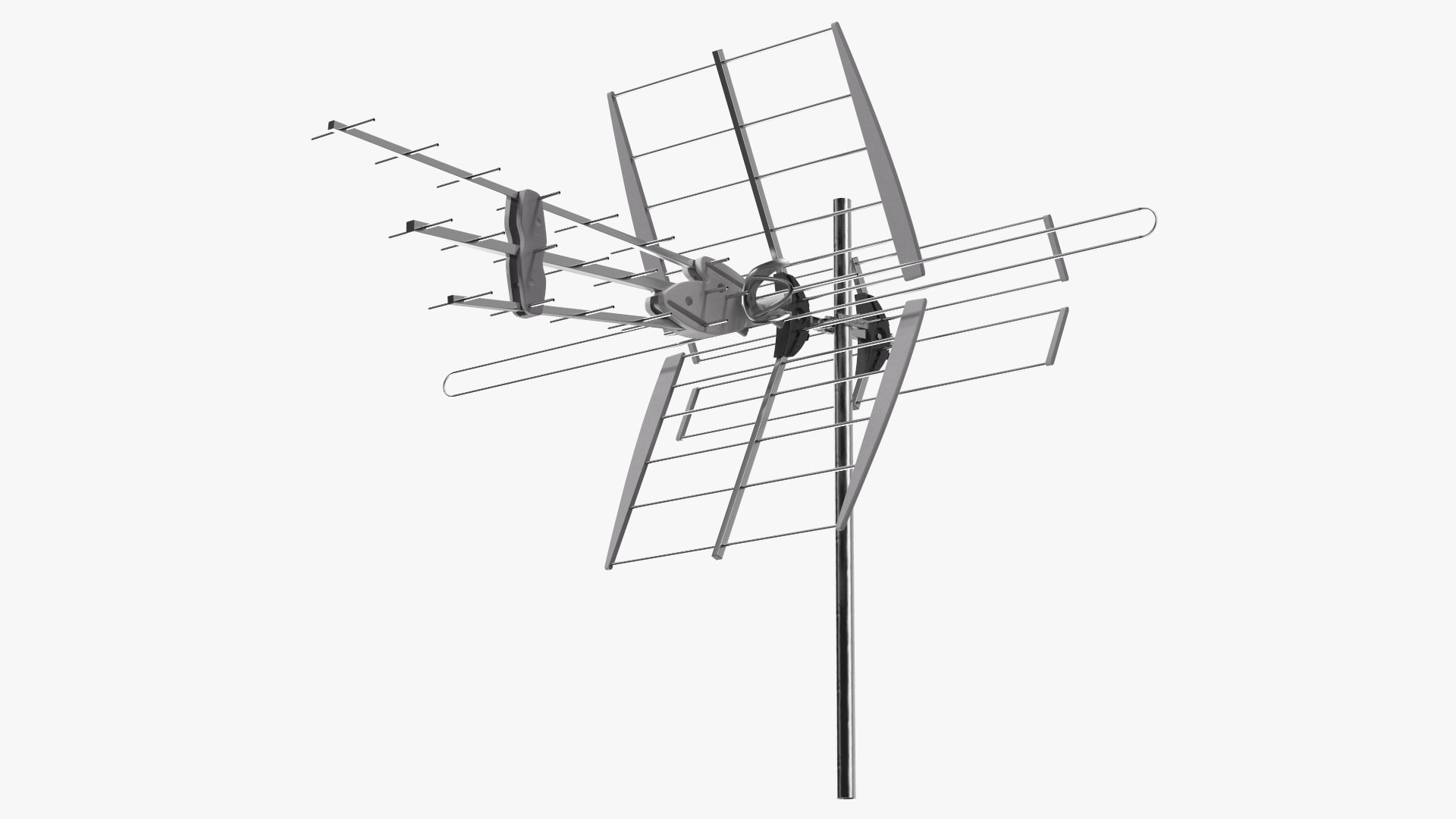 3D model Outdoor Combined VHF UHF Antenna Amplified - TurboSquid 1772176