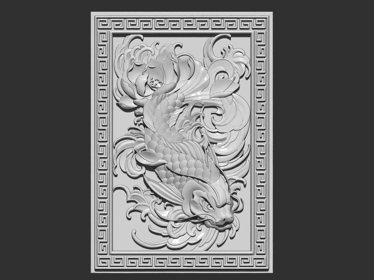 3D Bas-relief of a fish - TurboSquid 2179990