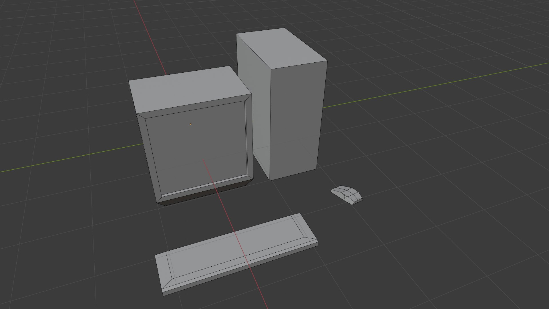 Low Poly Computer Old School PC 3D Model - TurboSquid 2247085