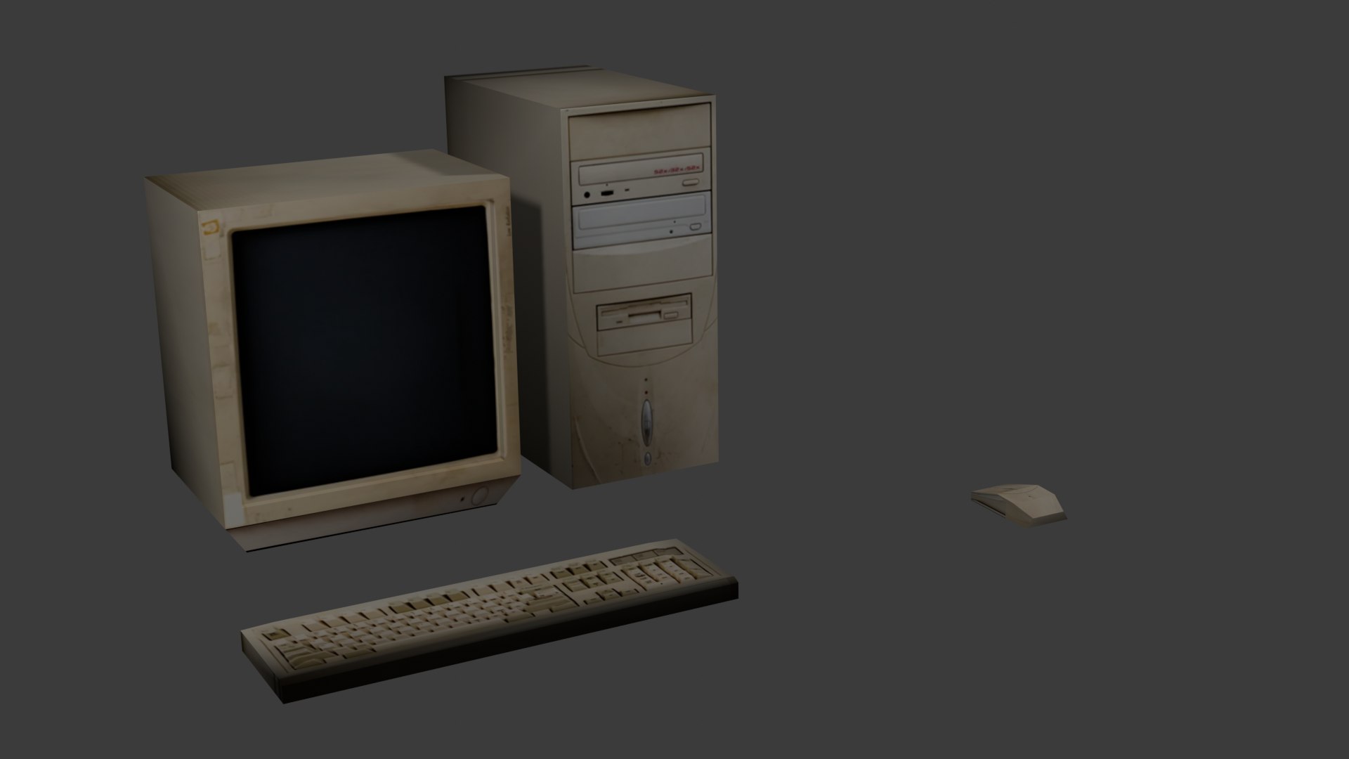 Low Poly Computer Old School PC 3D Model - TurboSquid 2247085