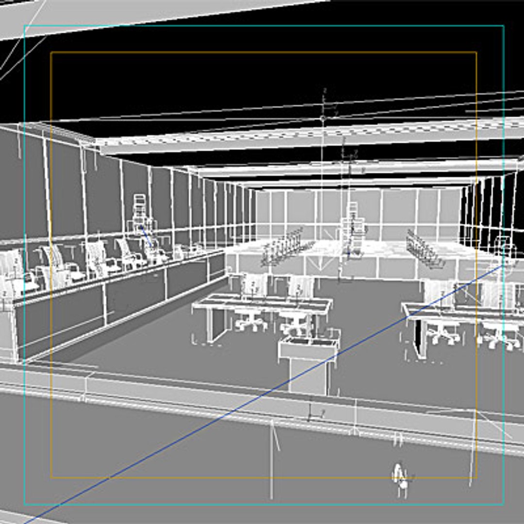 Courtroom Prison Jail Cell 3d Model