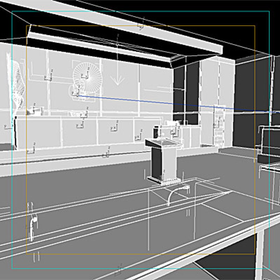 Courtroom Prison Jail Cell 3d Model